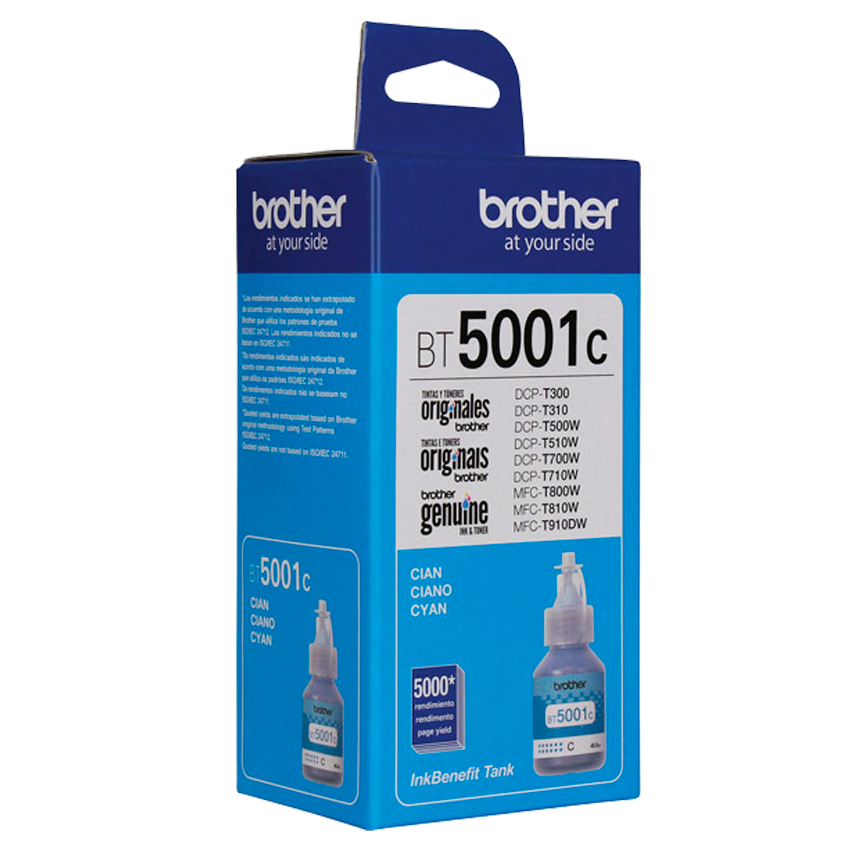 BT5001C | Botella de tinta cian de ultra alto rendimiento de aproximadamente 5.000* páginas ...