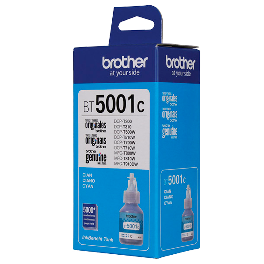 BT5001C | Botella de tinta cian de ultra alto rendimiento de aproximadamente 5.000* páginas ...