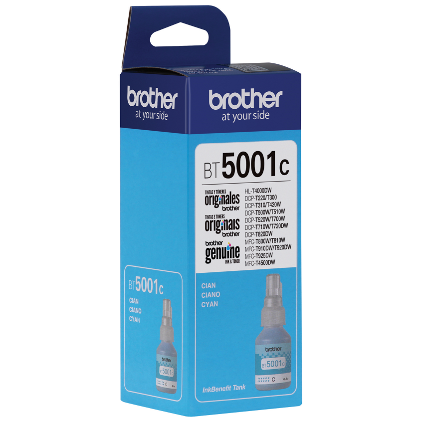 BT5001C | Botella de tinta cian de ultra alto rendimiento‡ | Brother México