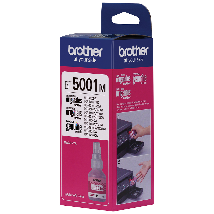 BT5001M | Botella de tinta magenta de ultra alto rendimiento | Brother México