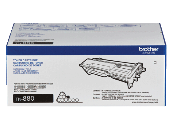 TN880 | Toner Negro de alto rendimiento de 12,000 páginas | Brother México